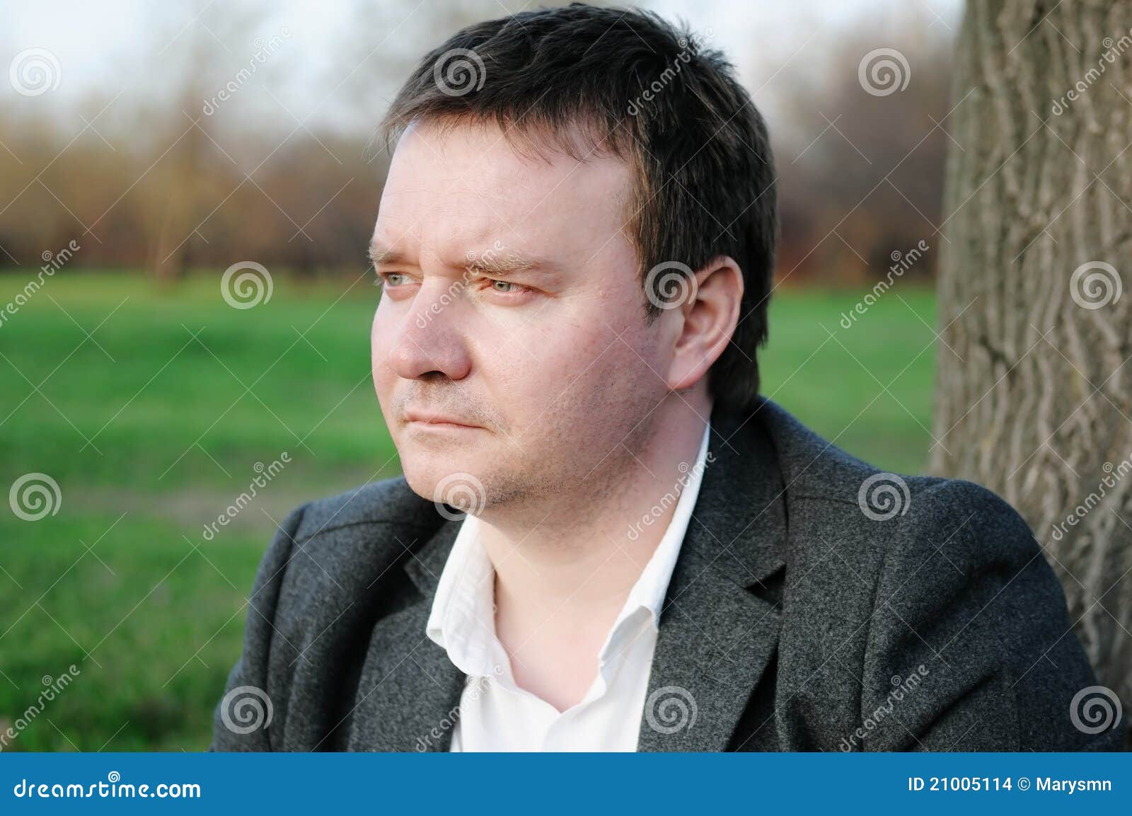 Man Looking into the Distance Stock Photo - Image of contemplating ...