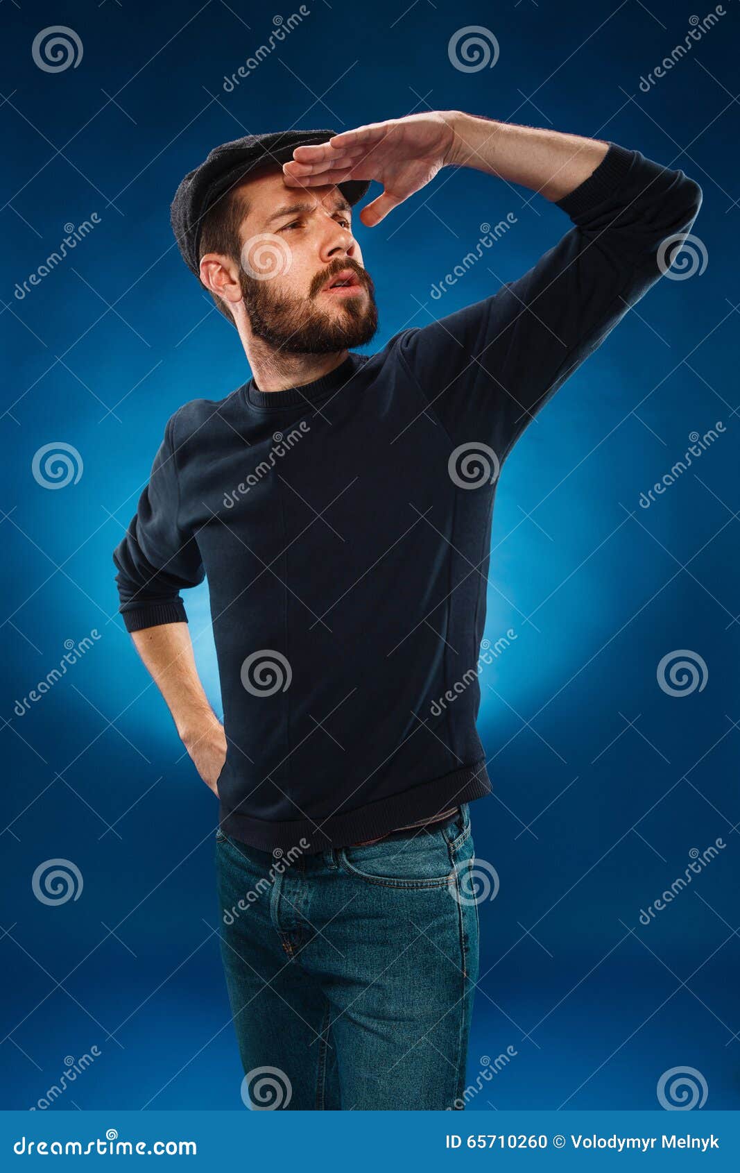 The Man Looking into the Distance Stock Photo - Image of handsome ...