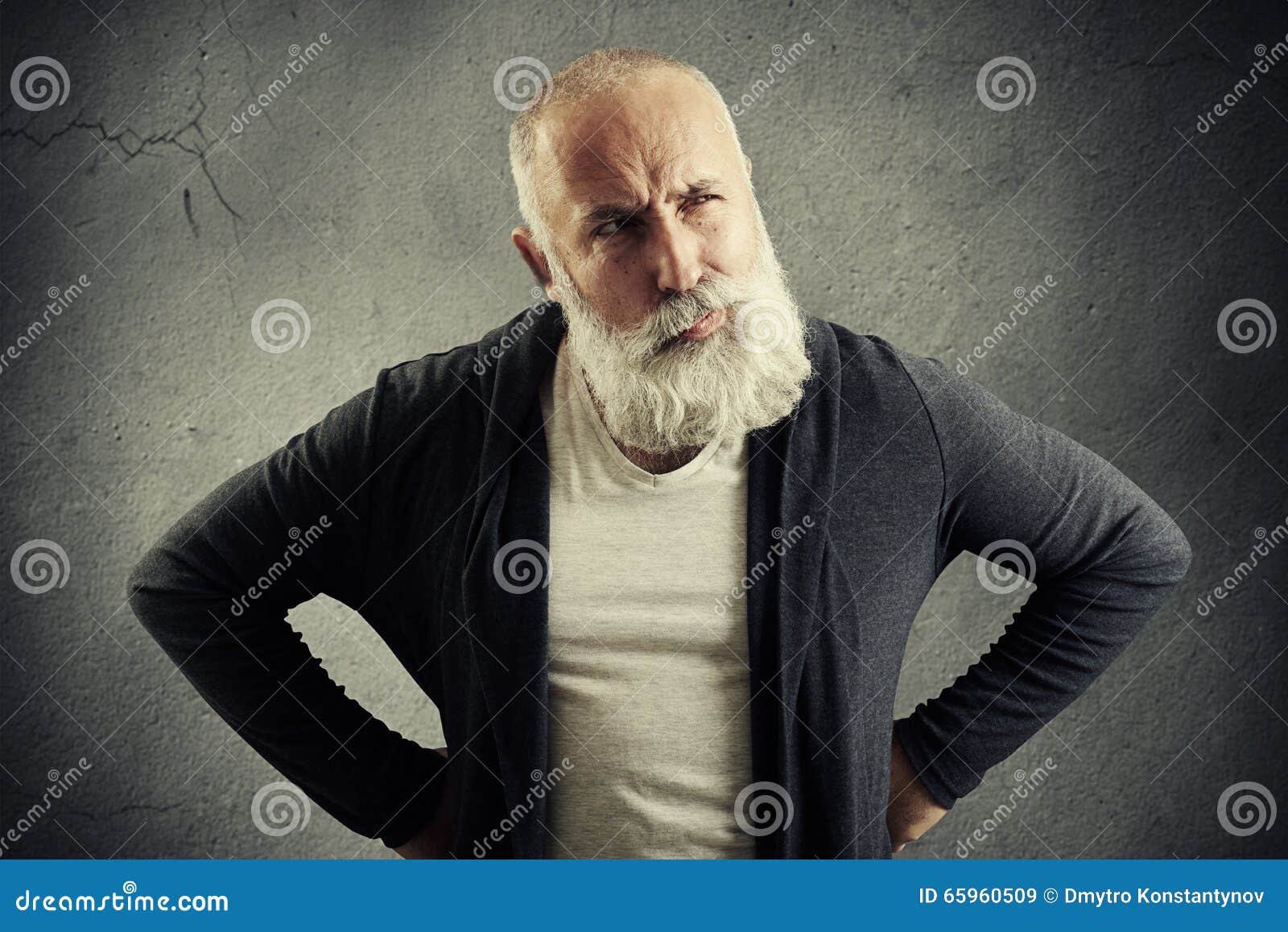 Man Looking with Distrust at Something Stock Image - Image of interest ...