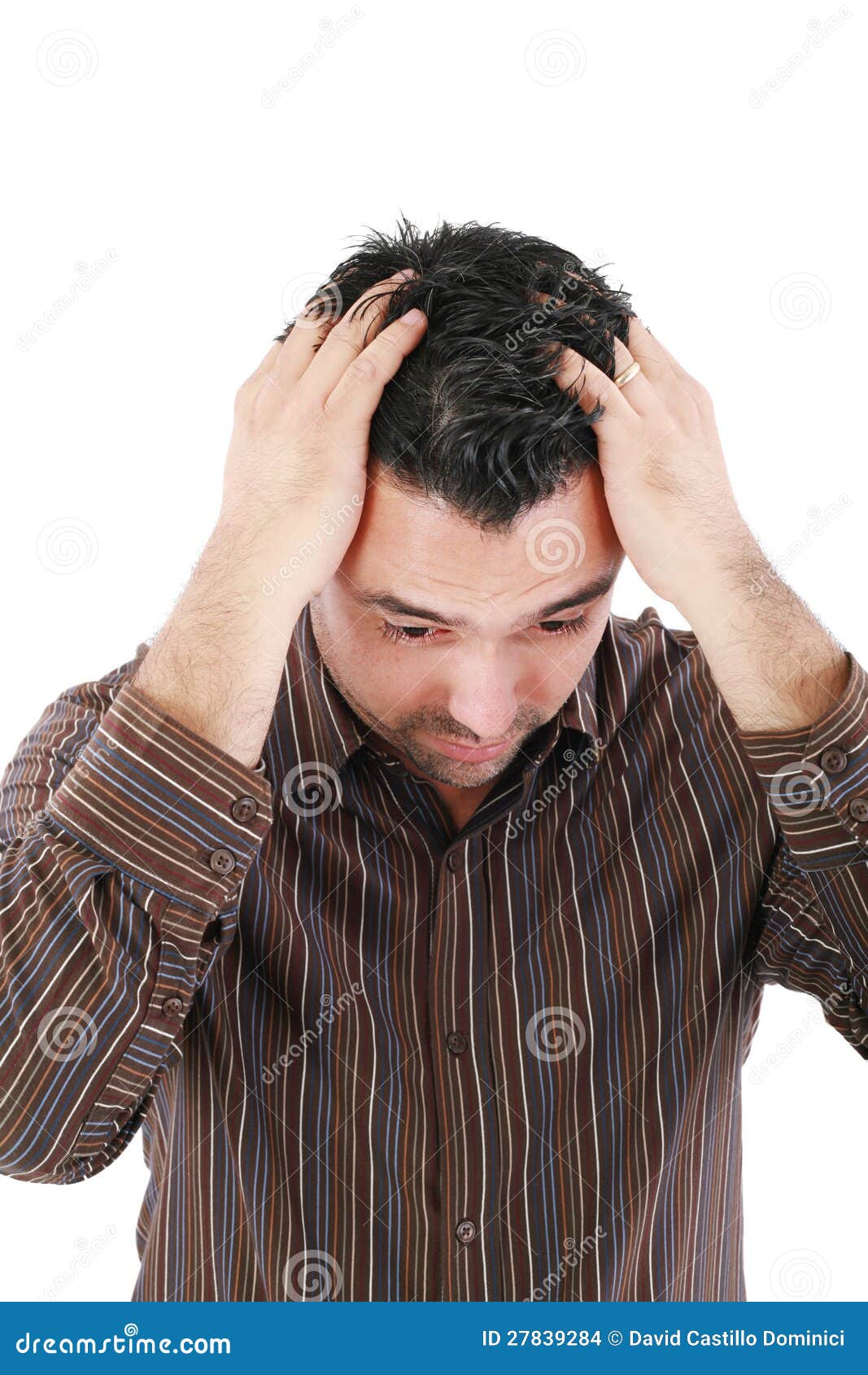 Man looking down thinking stock photo. Image of frustration - 27839284