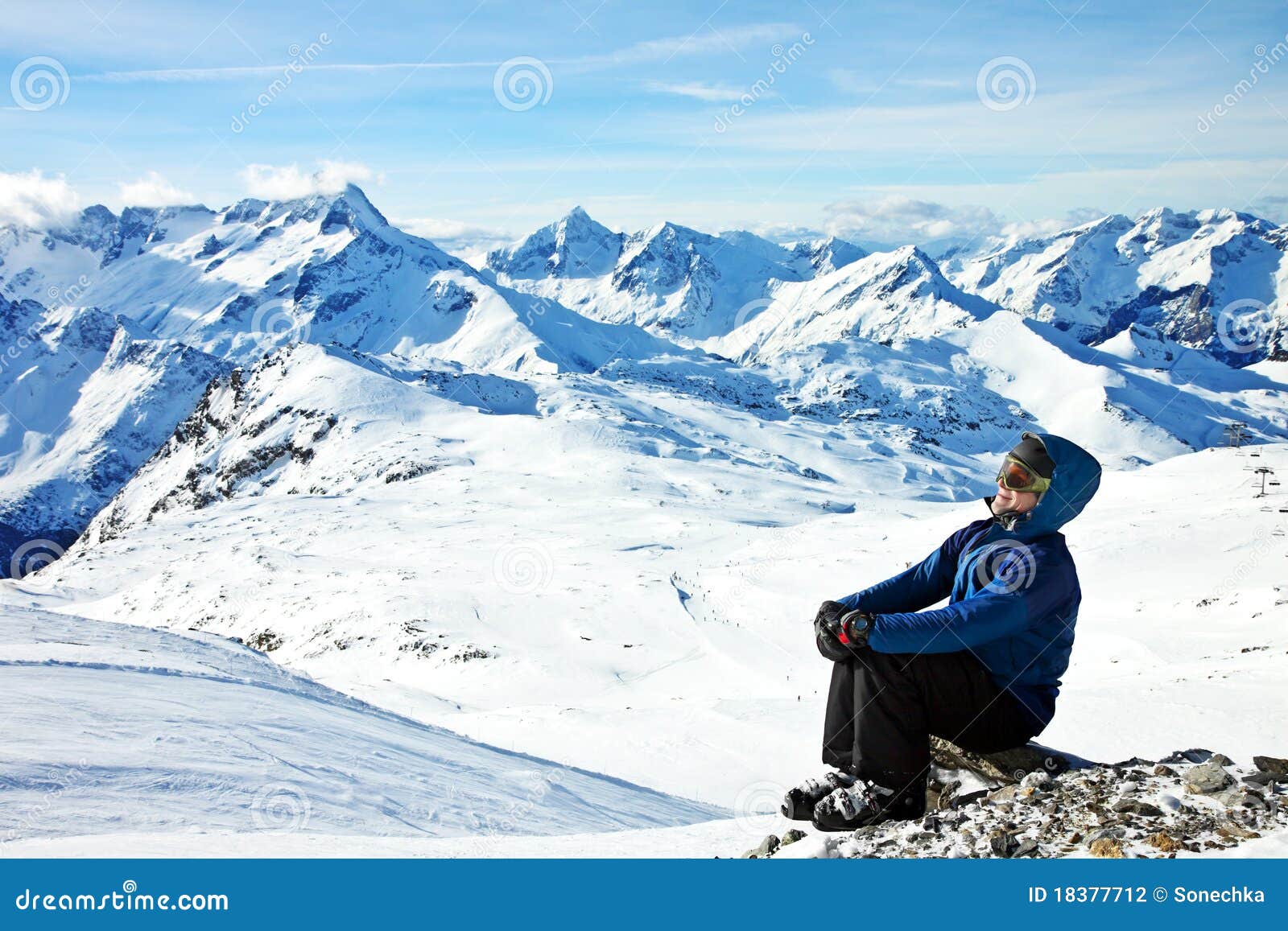 Man Looking Enjoying the View Stock Photo - Image of nature, climb ...