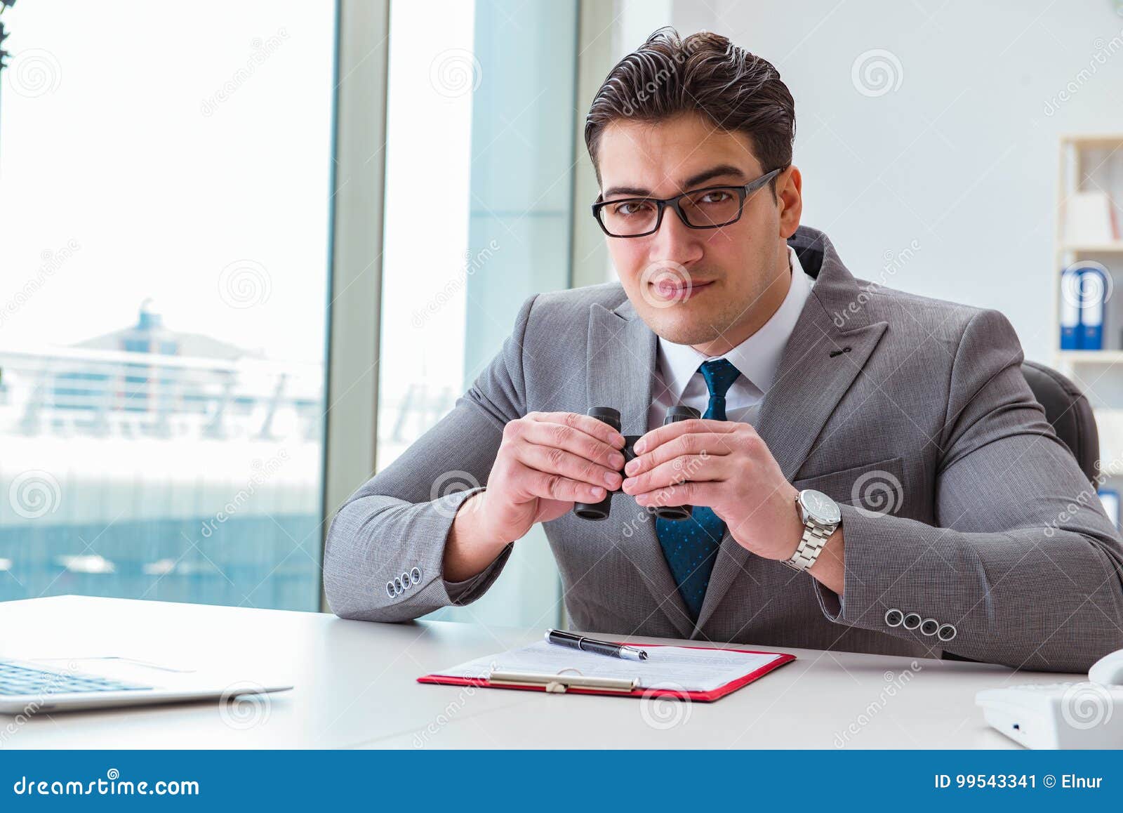 The Man Looking for Errors and Mistakes in Report Stock Image - Image ...