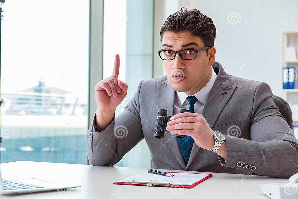 The Man Looking for Errors and Mistakes in Report Stock Photo - Image ...