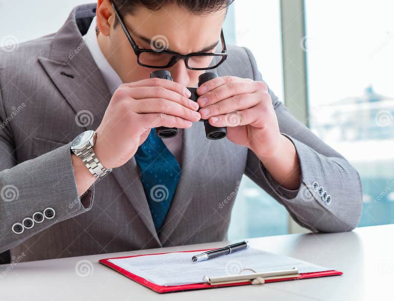 Man Looking for Errors and Mistakes in Report Stock Image - Image of ...