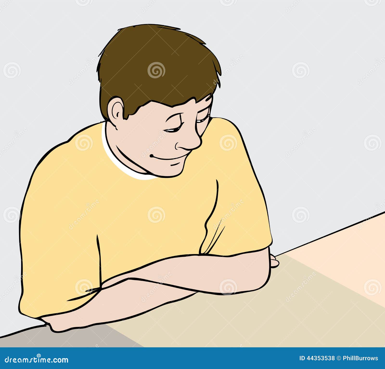 Man looking down stock vector. Illustration of idling - 44353538