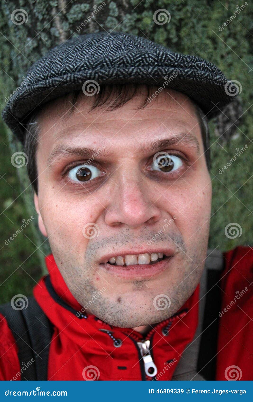 Man looking frightened stock image. Image of frightened - 46809339