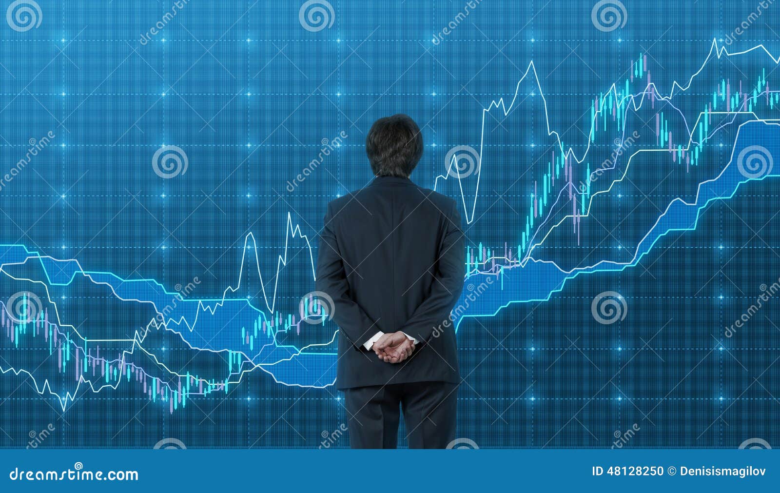 Man looking at graphic stock photo. Image of creativity - 48128250