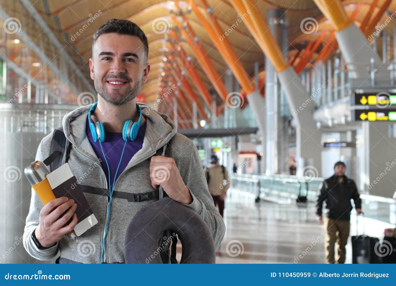 Man Looking for a Great Adventure Stock Image - Image of active ...