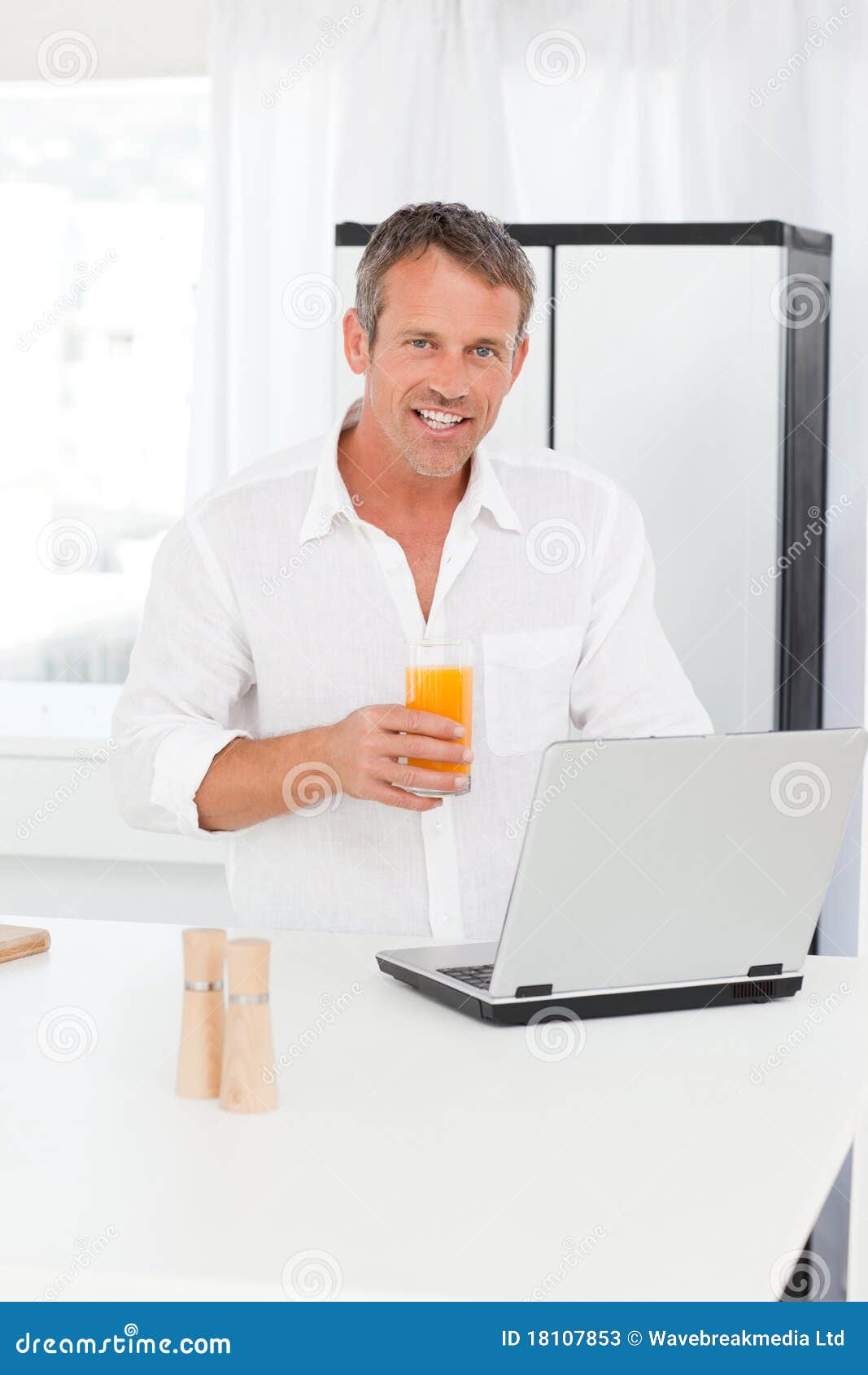 Man looking at his laptop stock image. Image of globalization - 18107853
