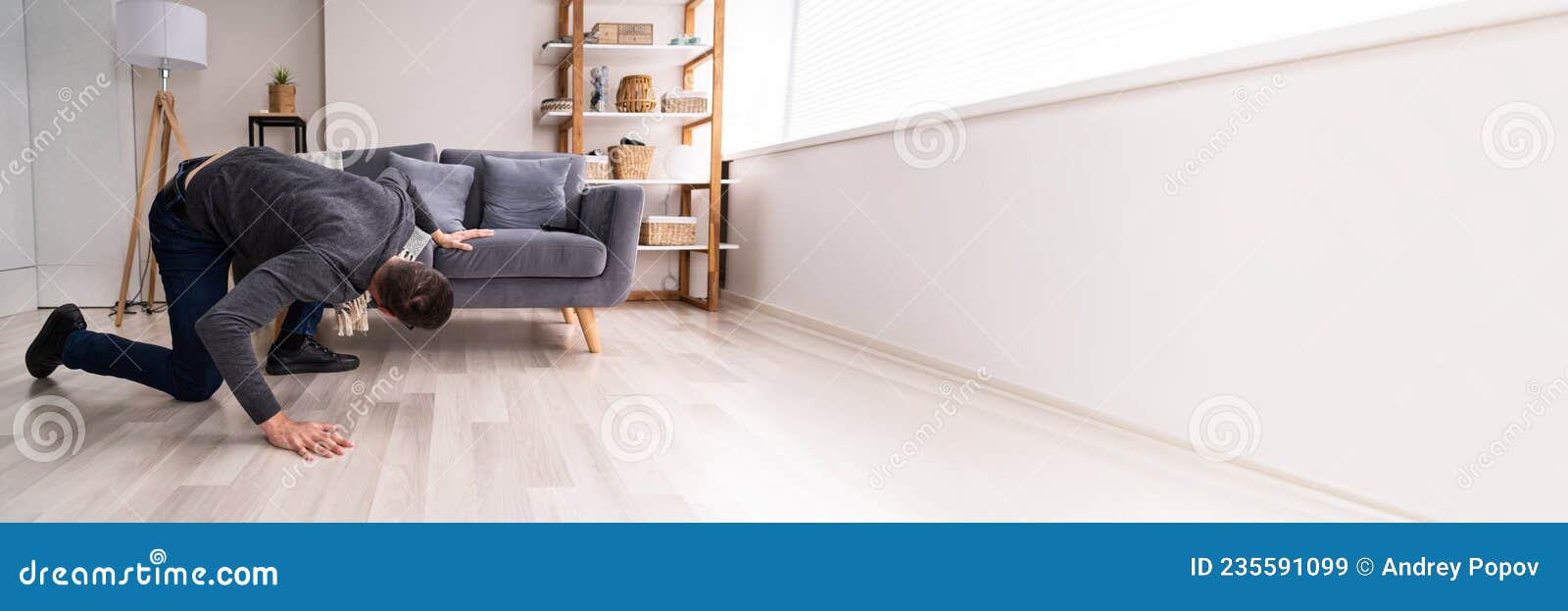 Man Looking for Lost Keys stock image. Image of hiding - 235591099