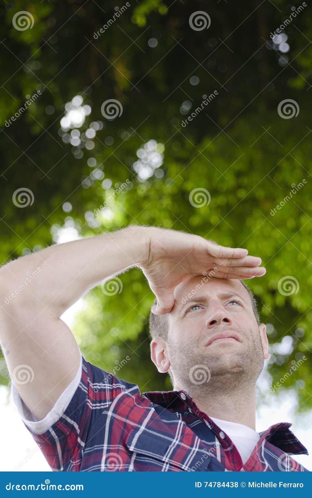 Man looking out. stock photo. Image of curious, shirt - 74784438