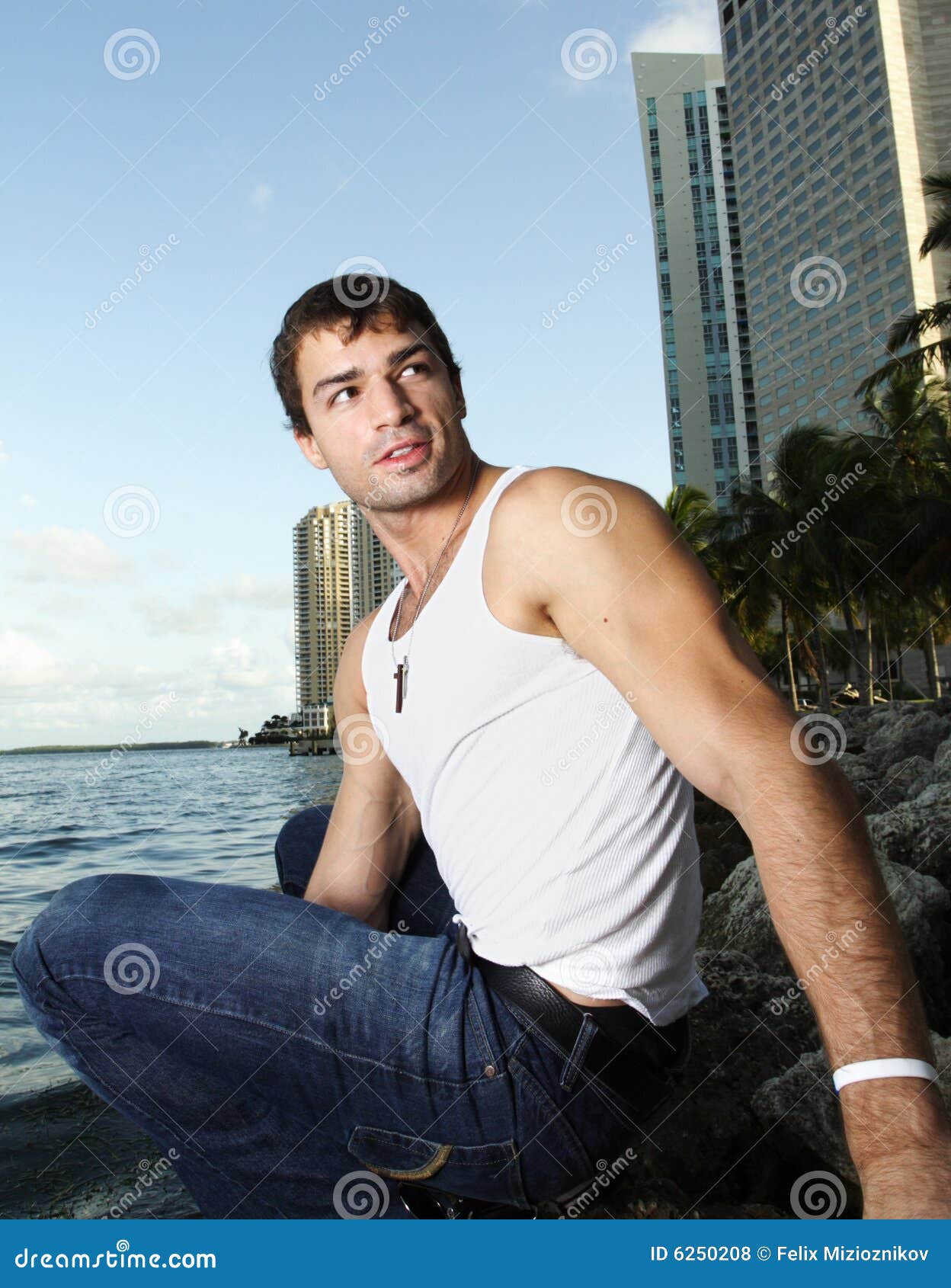 Man Looking Over His Shoulder Stock Photo - Image of attractive, stare ...