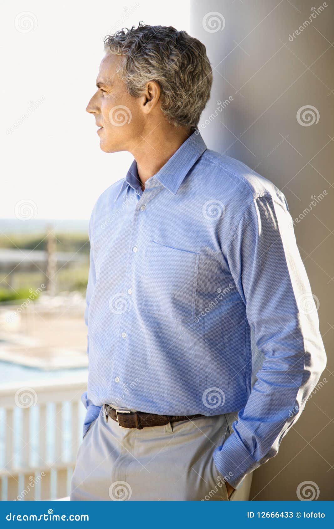 Man Looking Pensive stock image. Image of handsome, lifestyle - 12666433