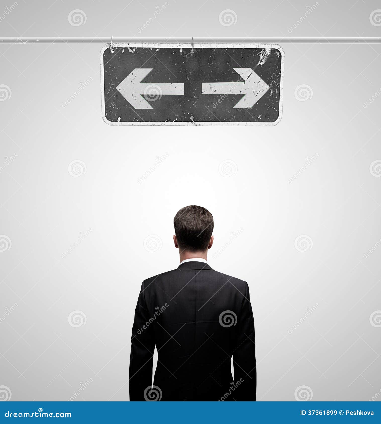 Man looking at pointer stock image. Image of metal, guide - 37361899