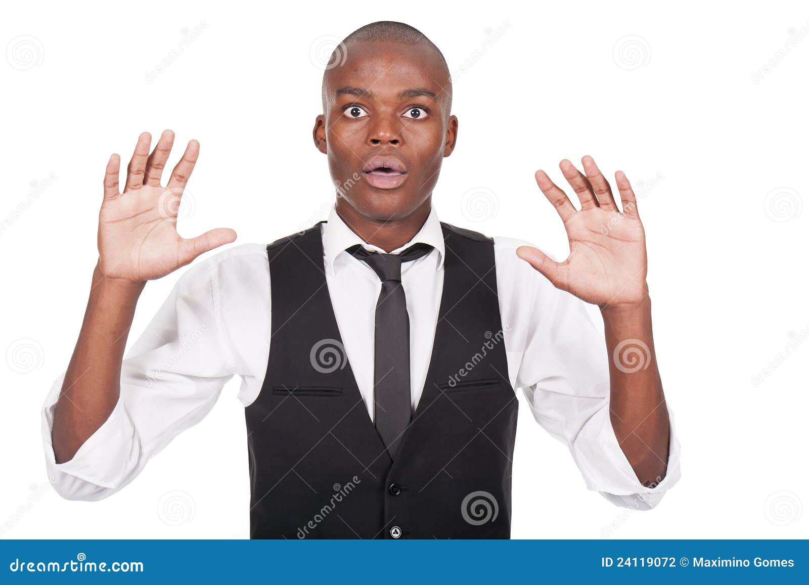 Man looking scared stock photo. Image of charming, copyspace - 24119072