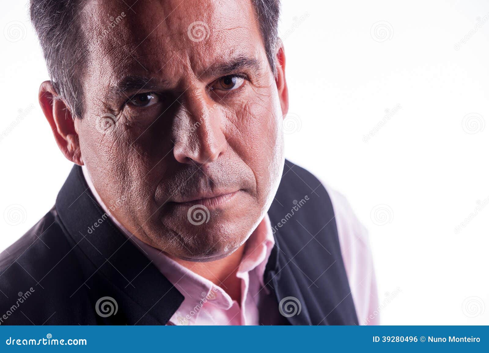 Man Looking Serious or Angry Stock Photo - Image of determination, grey ...