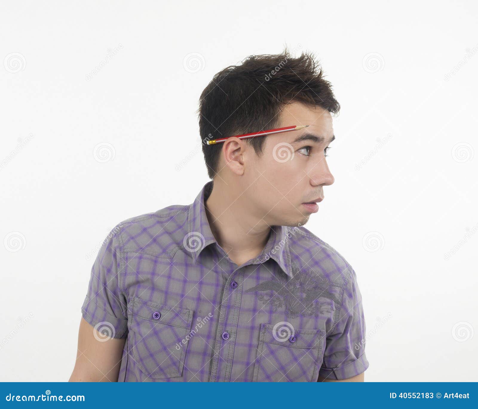 Man looking something. stock image. Image of sketch, looking - 40552183