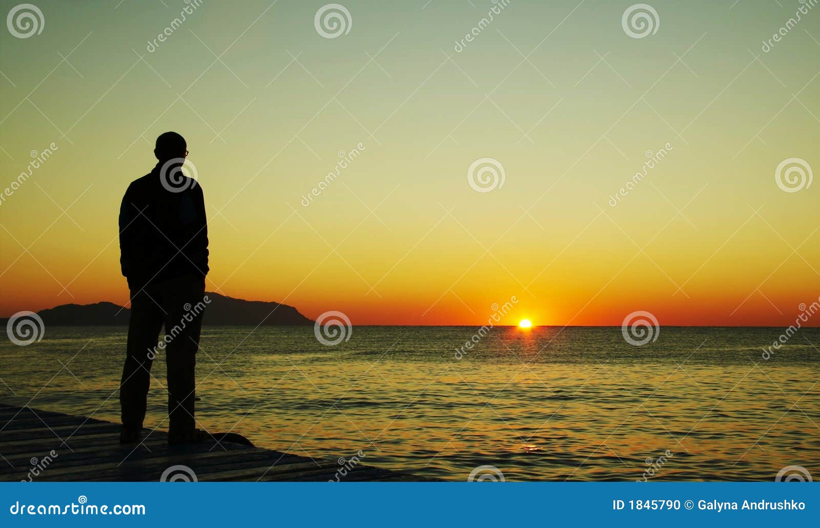 Man looking on sunset stock photo. Image of holidays, motivation - 1845790