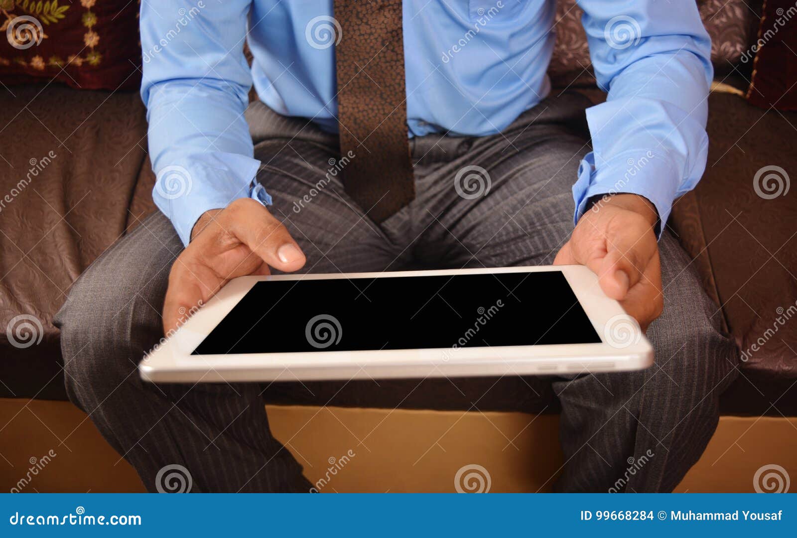 Man Looking at Tablet Pc Screen Stock Photo - Image of ipad, screen ...