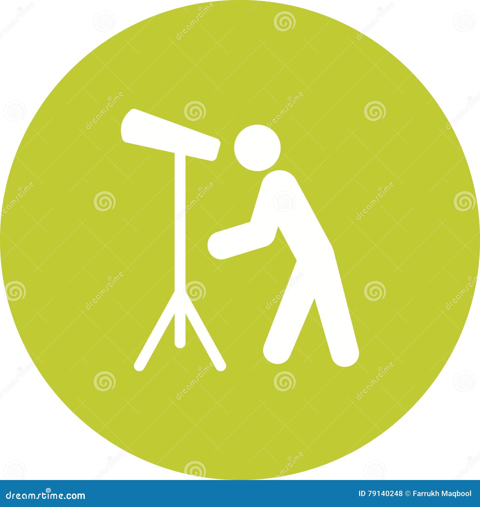 Man Looking through Telescope Stock Vector - Illustration of person ...