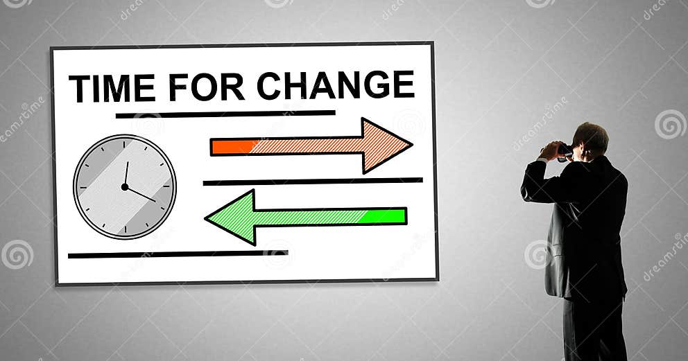 Time for Change Concept on a Whiteboard Stock Illustration ...