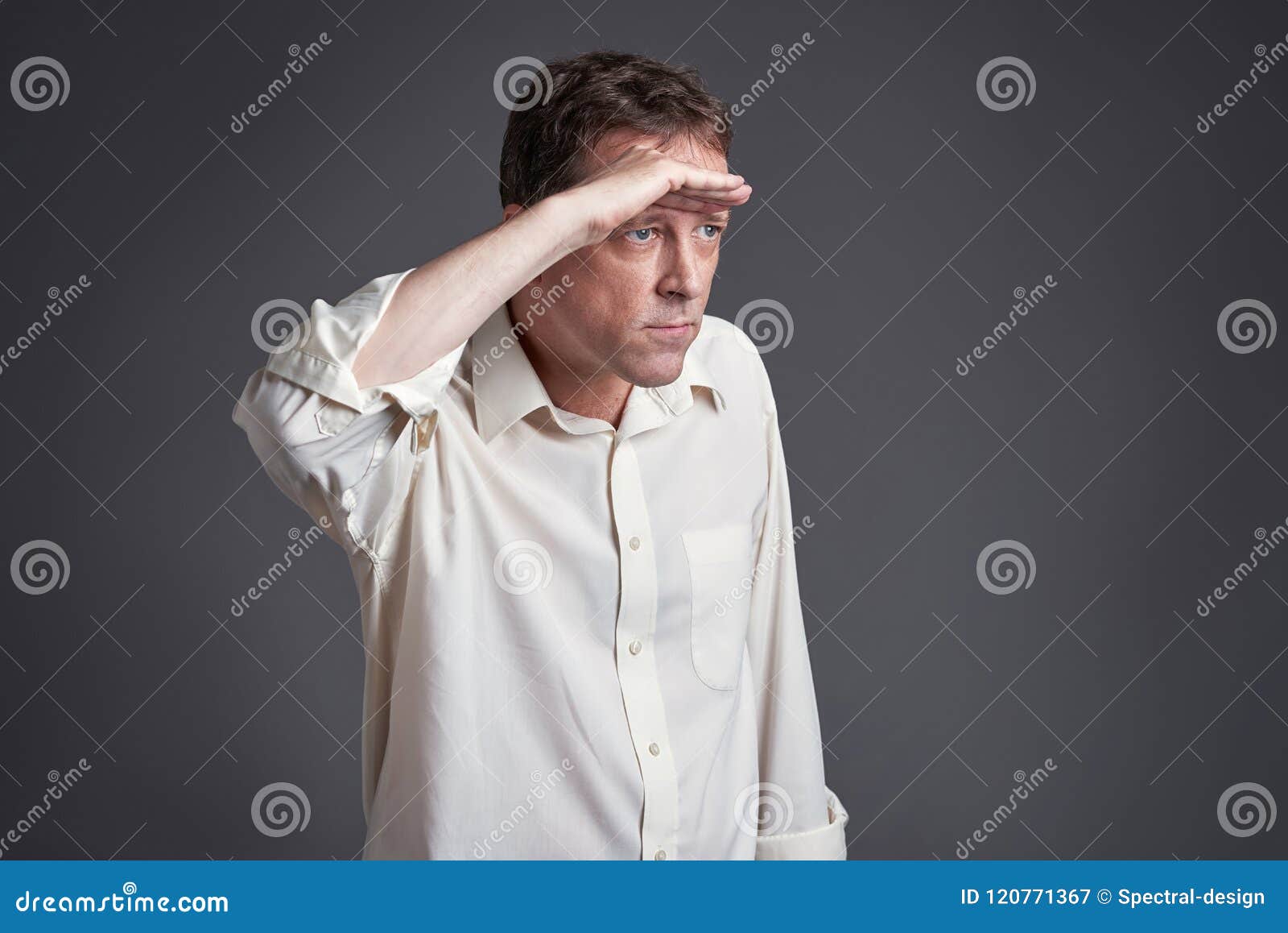 Man looking in to distance stock image. Image of male - 120771367