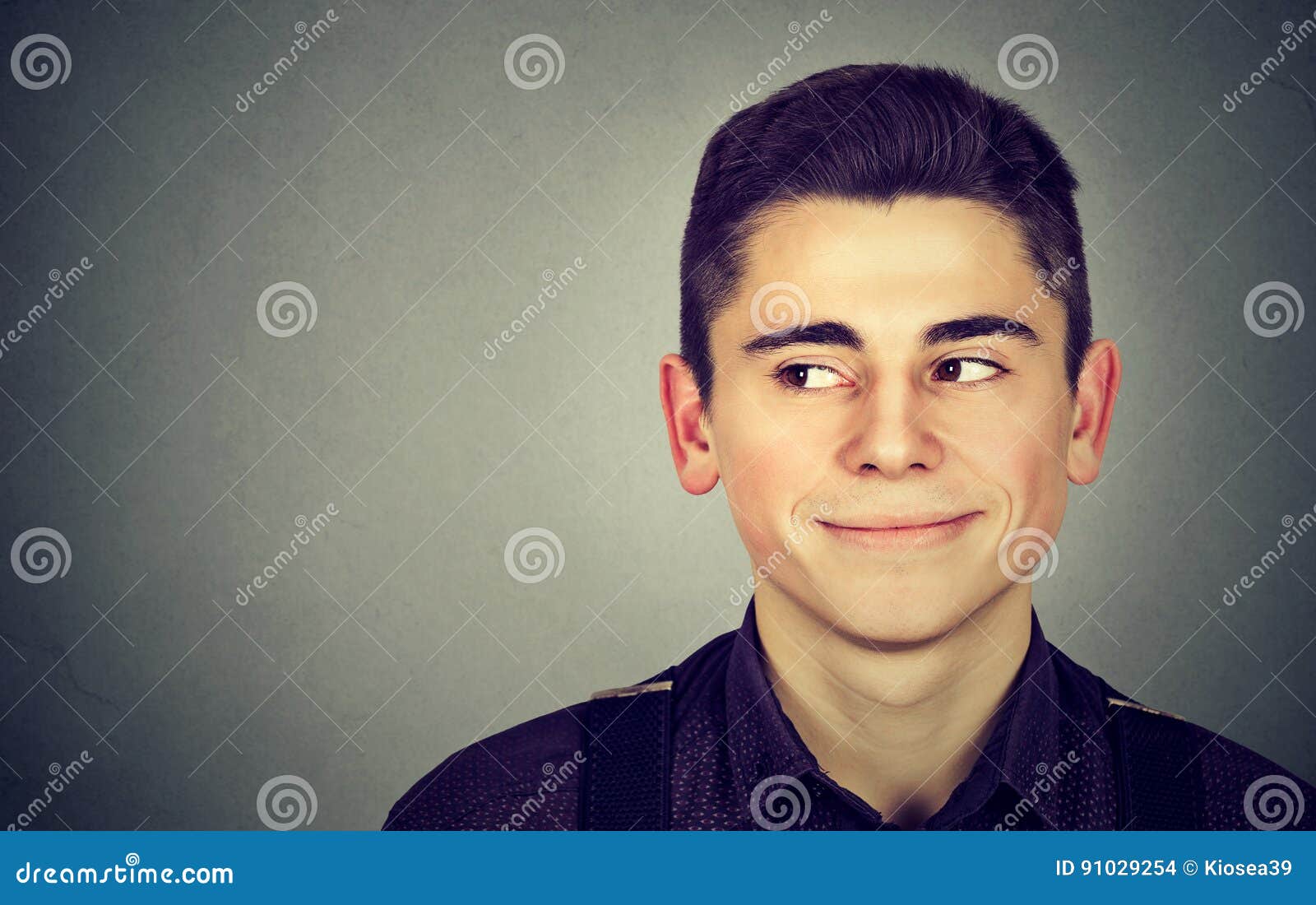 Man Looking To the Left Likes Something Stock Photo - Image of cheerful ...