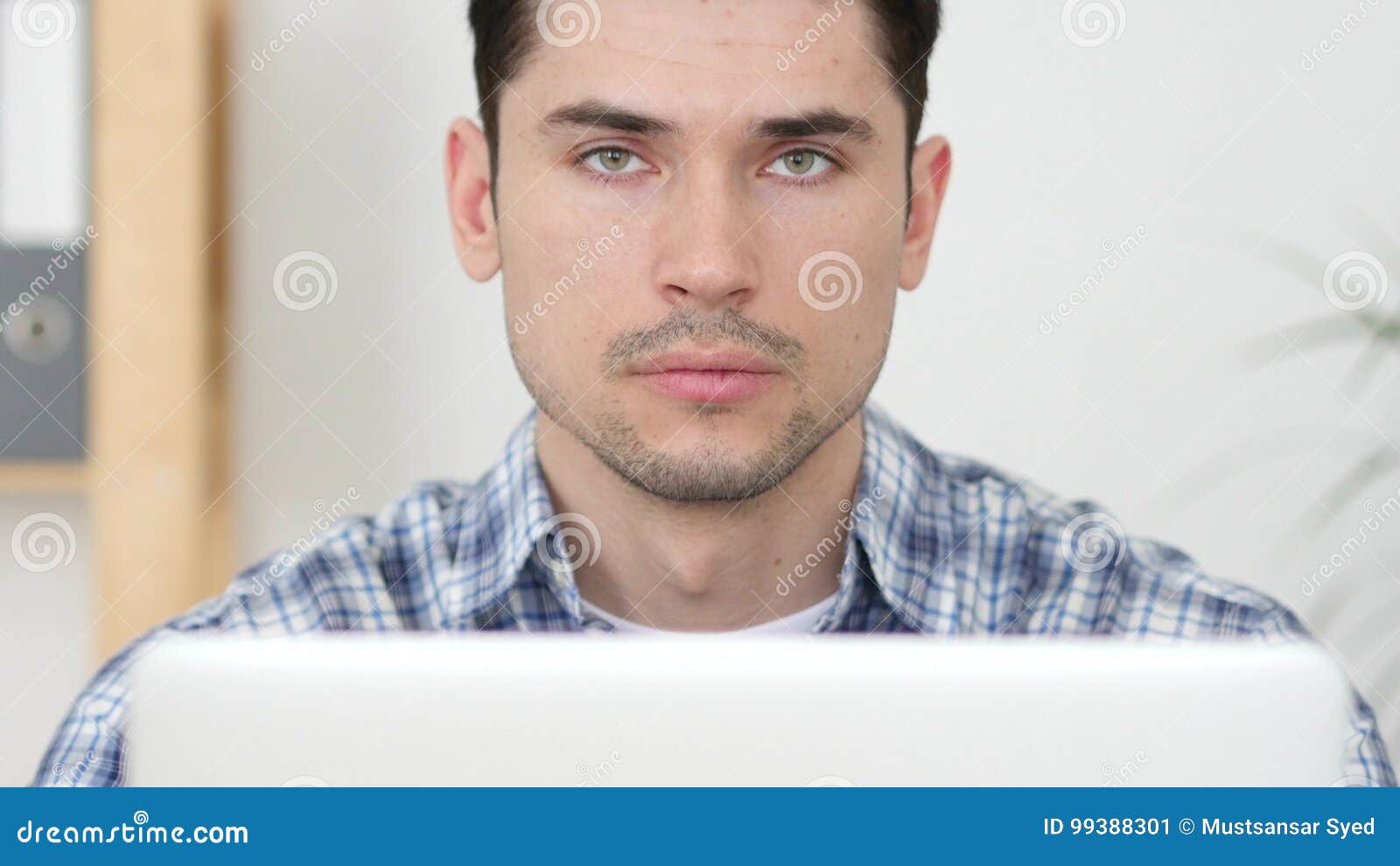 Man Looking Toward Camera, Close Up Stock Image - Image of years ...