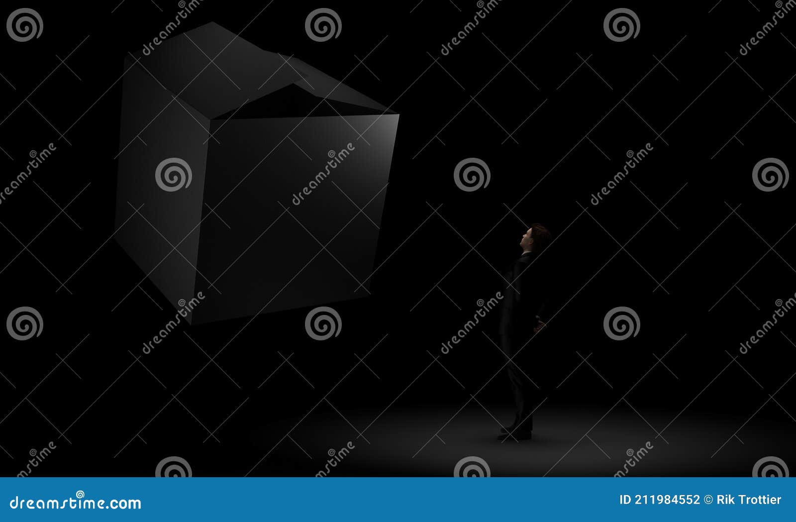 Opened black box stock illustration. Illustration of dangerous - 211984552