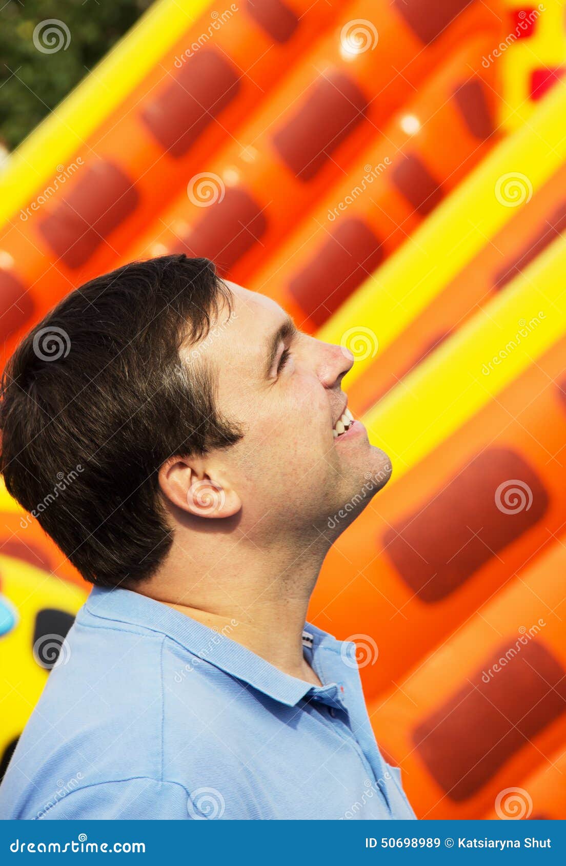 Man looking up and smiling stock image. Image of people - 50698989