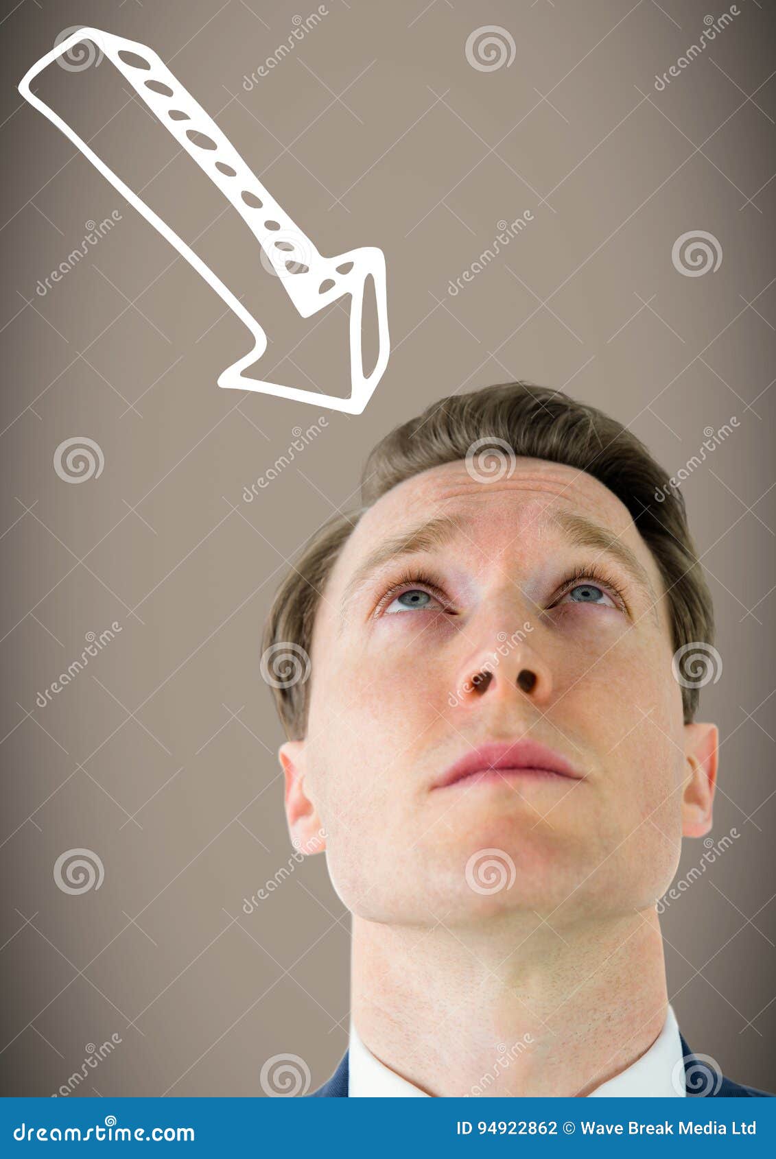 3d White People Thoughtful Man Direction Sign Stock Photos - Free ...