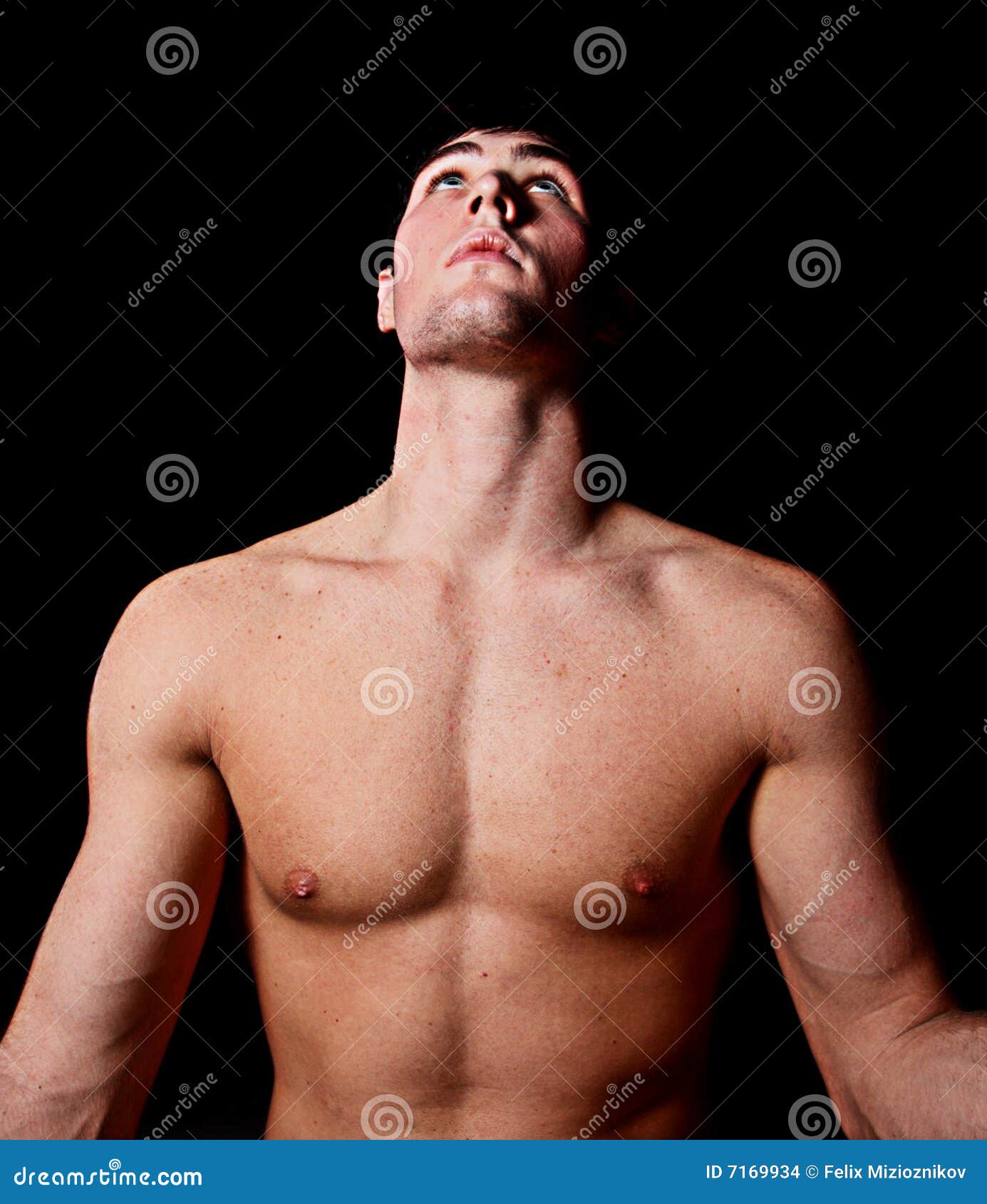 Man looking upward stock photo. Image of beauty, white - 7169934