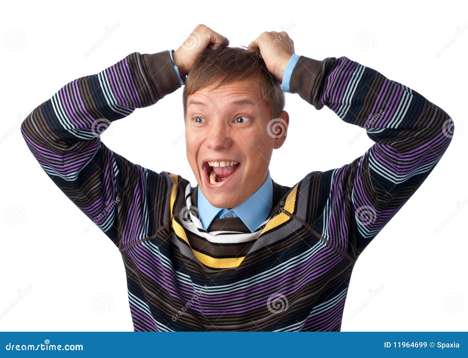 Man looking very surprised stock image. Image of close - 11964699
