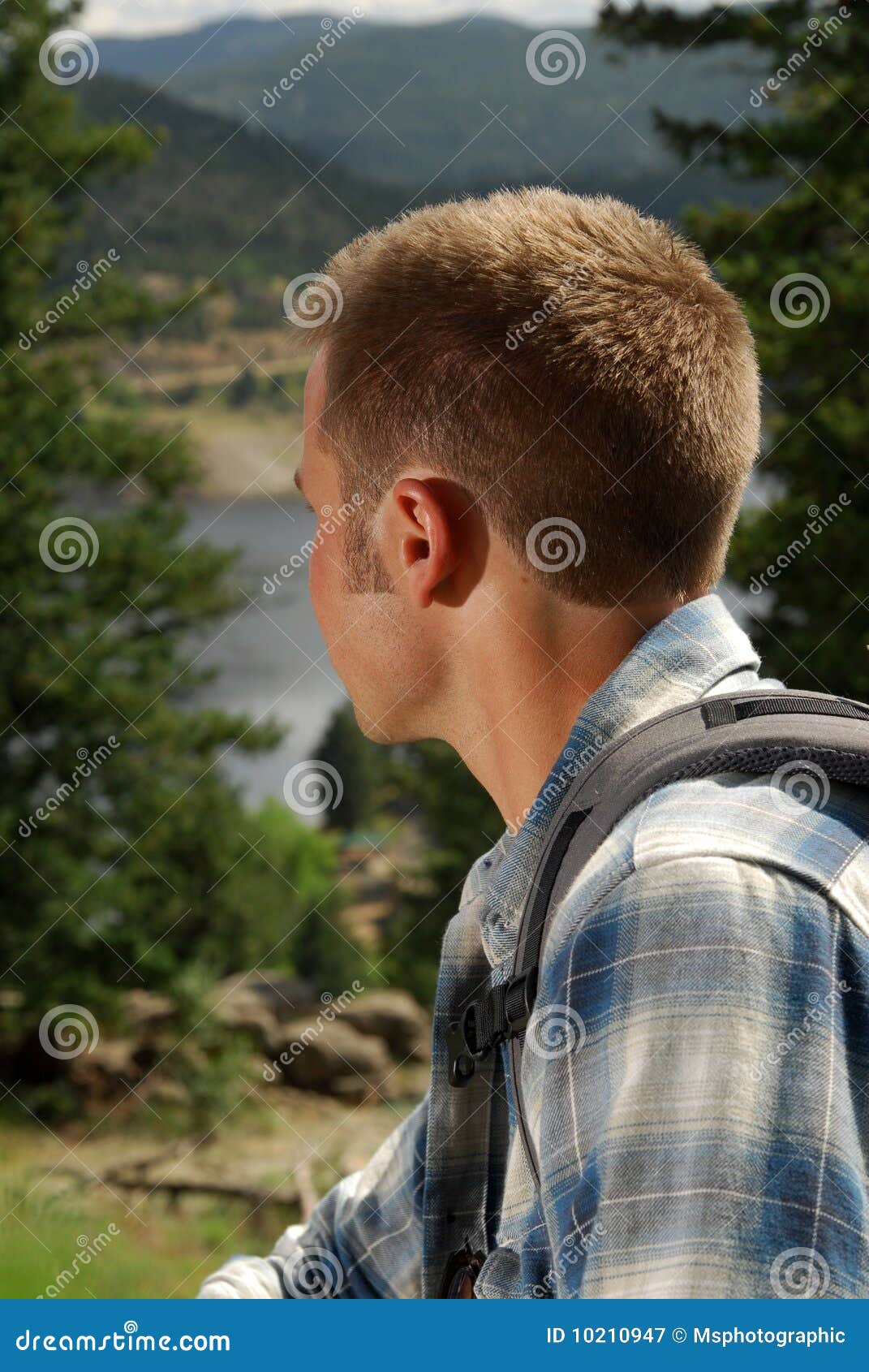 Man looking at the view stock image. Image of recreation - 10210947