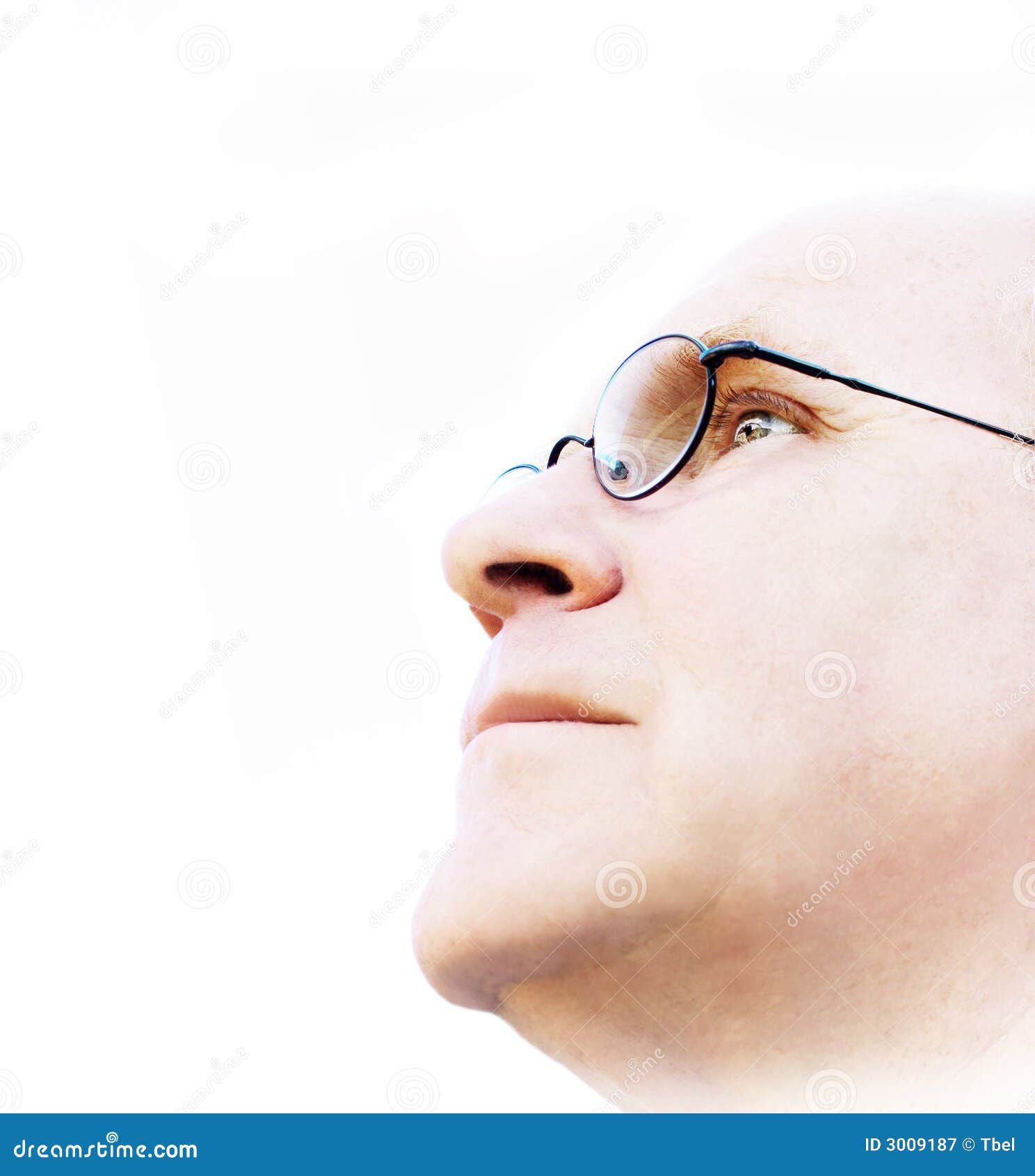 Man looking for a vision stock image. Image of profile - 3009187