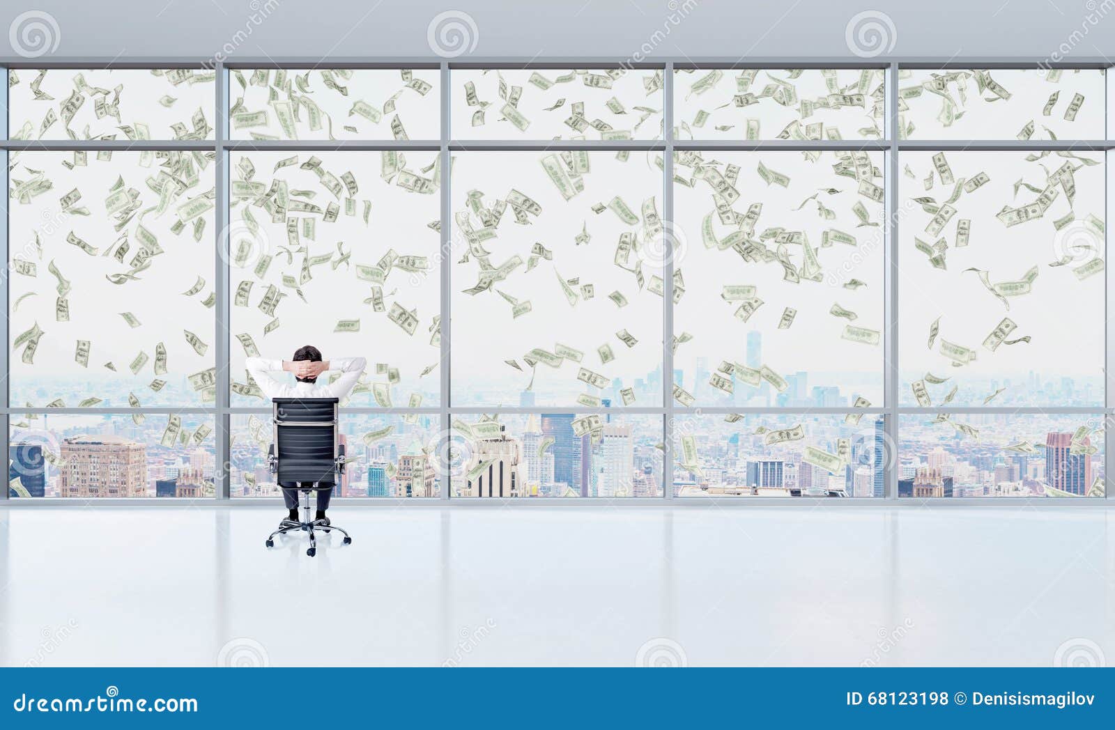 Man Looking into Window and Thinking Stock Photo - Image of panoramic ...