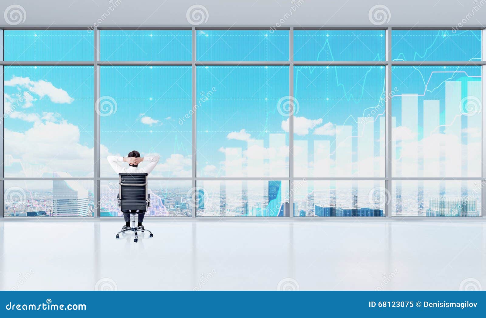 Man Looking Into Window And Thinking Stock Image - Image of copyspace ...