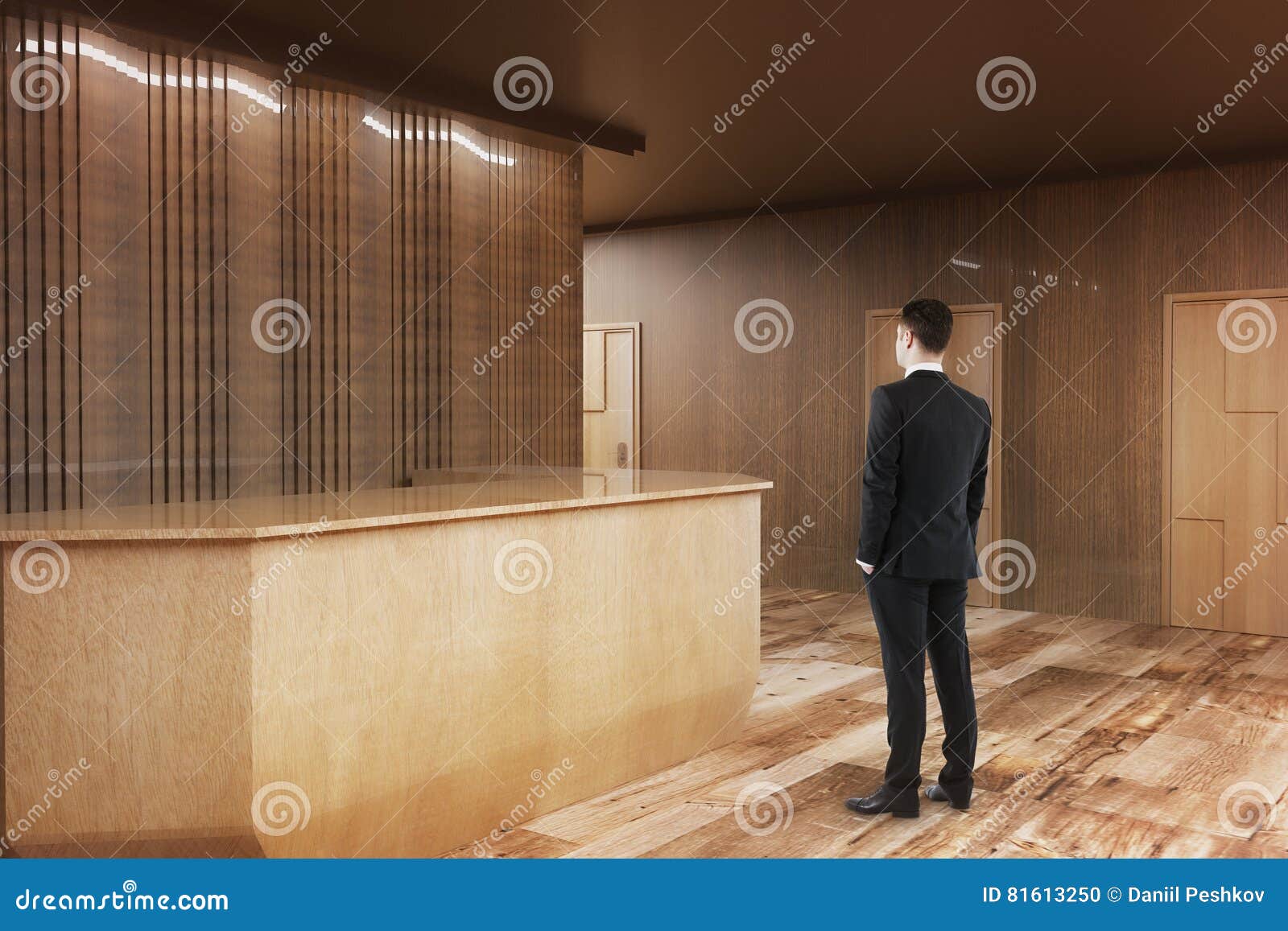 Wooden Reception Desk Stock Photo | CartoonDealer.com #41377386