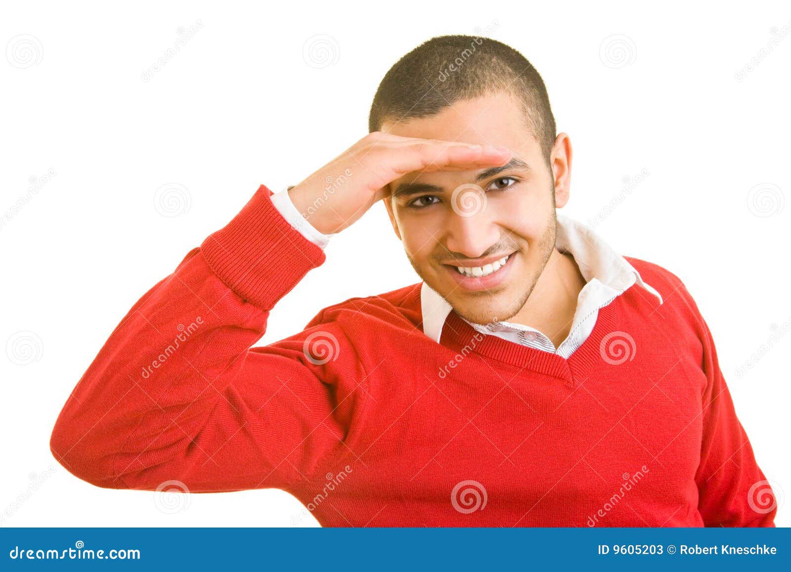 Man on lookout stock image. Image of male, ethnicity, hope - 9605203