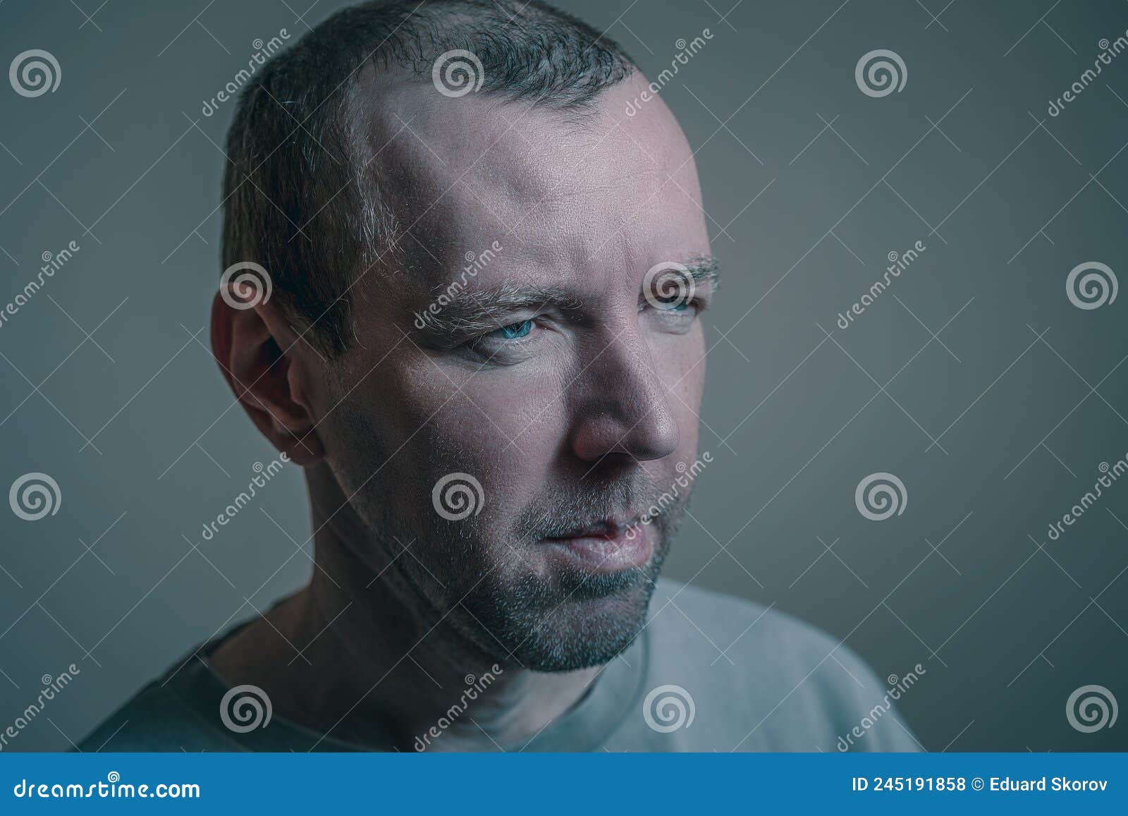 The Man Looks in Disbelief. Portrait of a Young Man Making Faces Stock ...