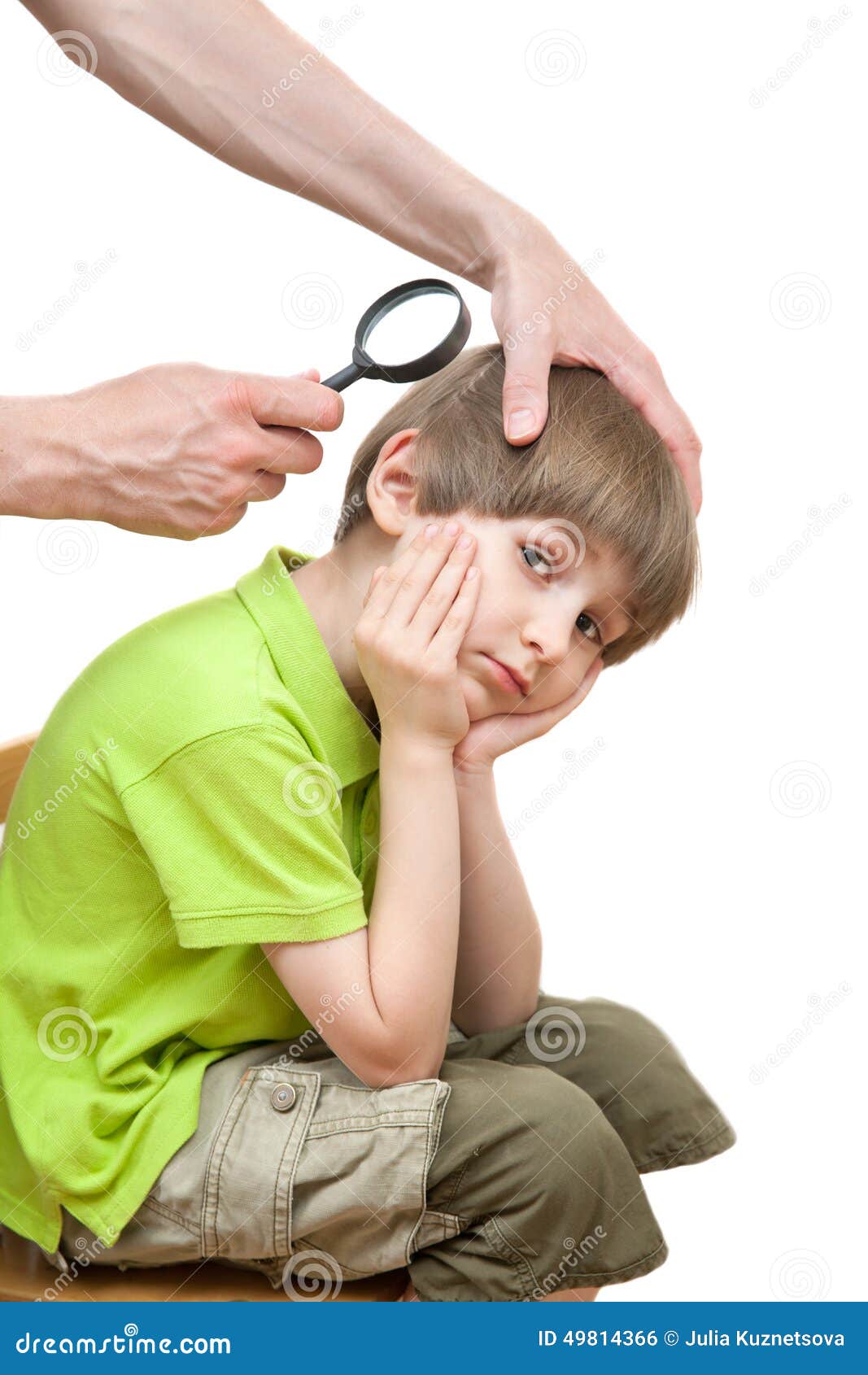 Man Looks Nits Boy Head Stock Photos - Free & Royalty-Free Stock Photos ...