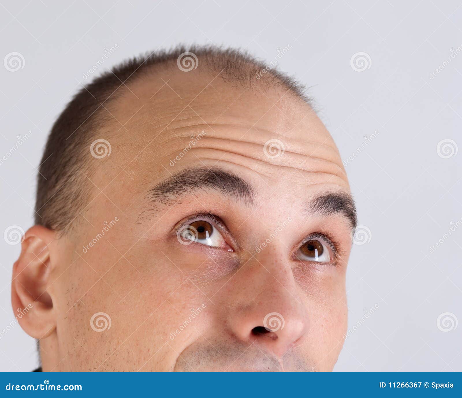 Man looks up stock image. Image of adult, young, face - 11266367