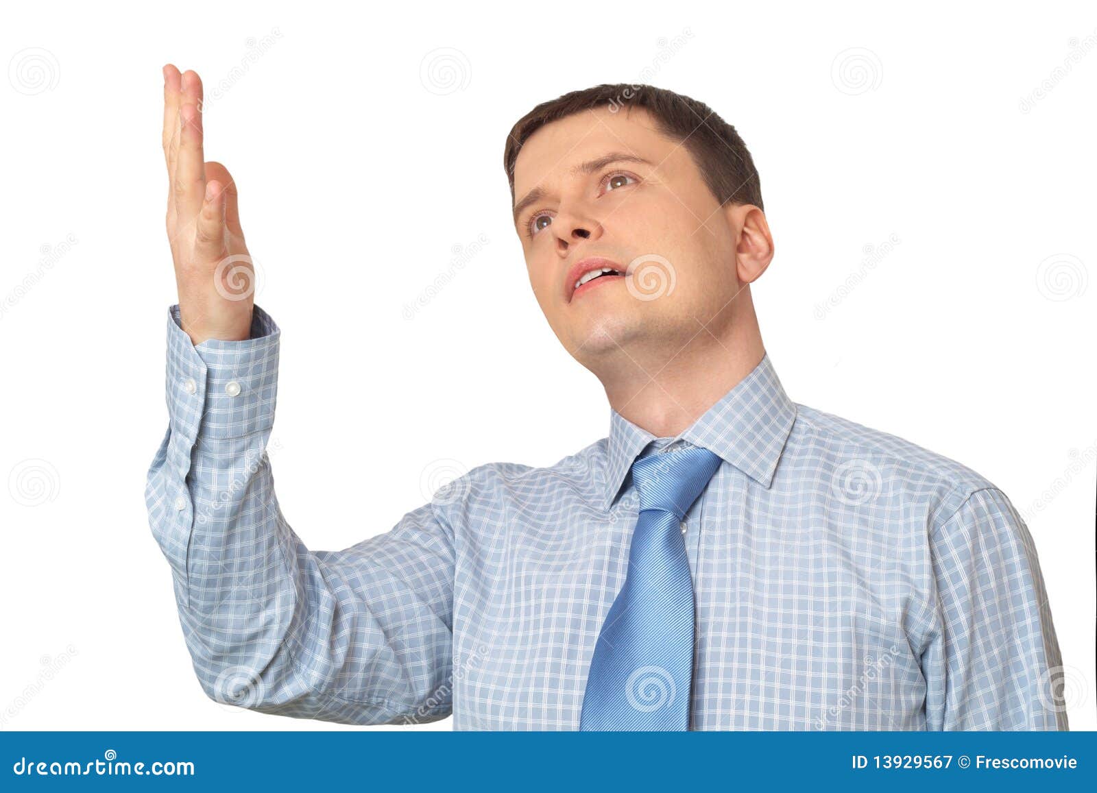 Man looks up stock image. Image of boss, desperate, chief - 13929567