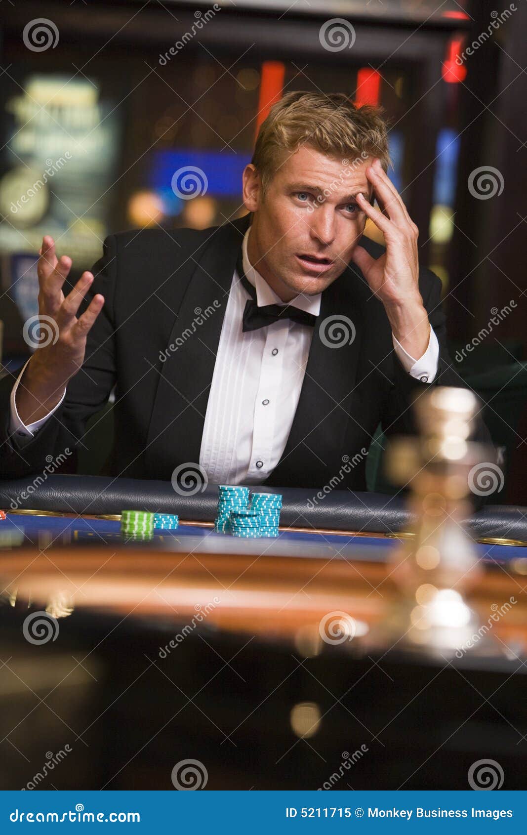 Man Losing at Roulette Table Stock Image - Image of loser, gambling ...