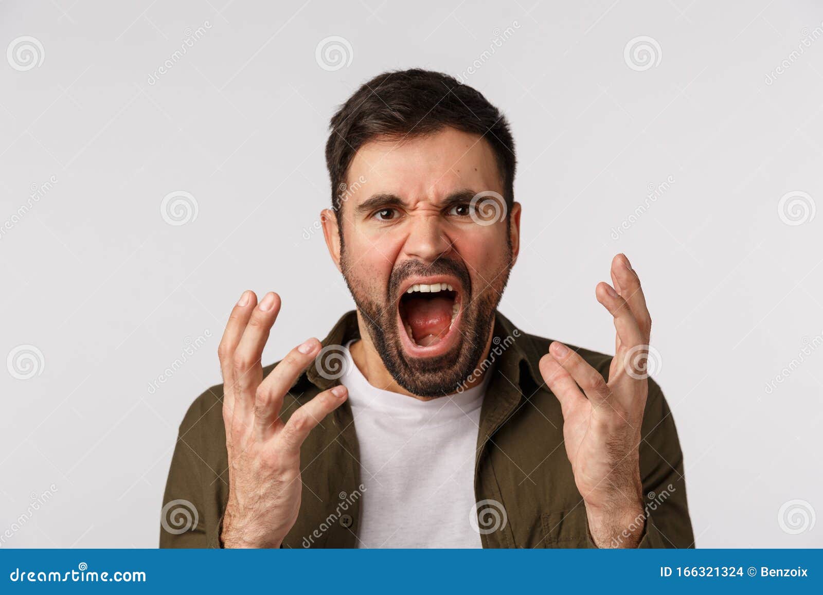 Man Losing Temper Feeling Aggression and Depression. Distressed and ...