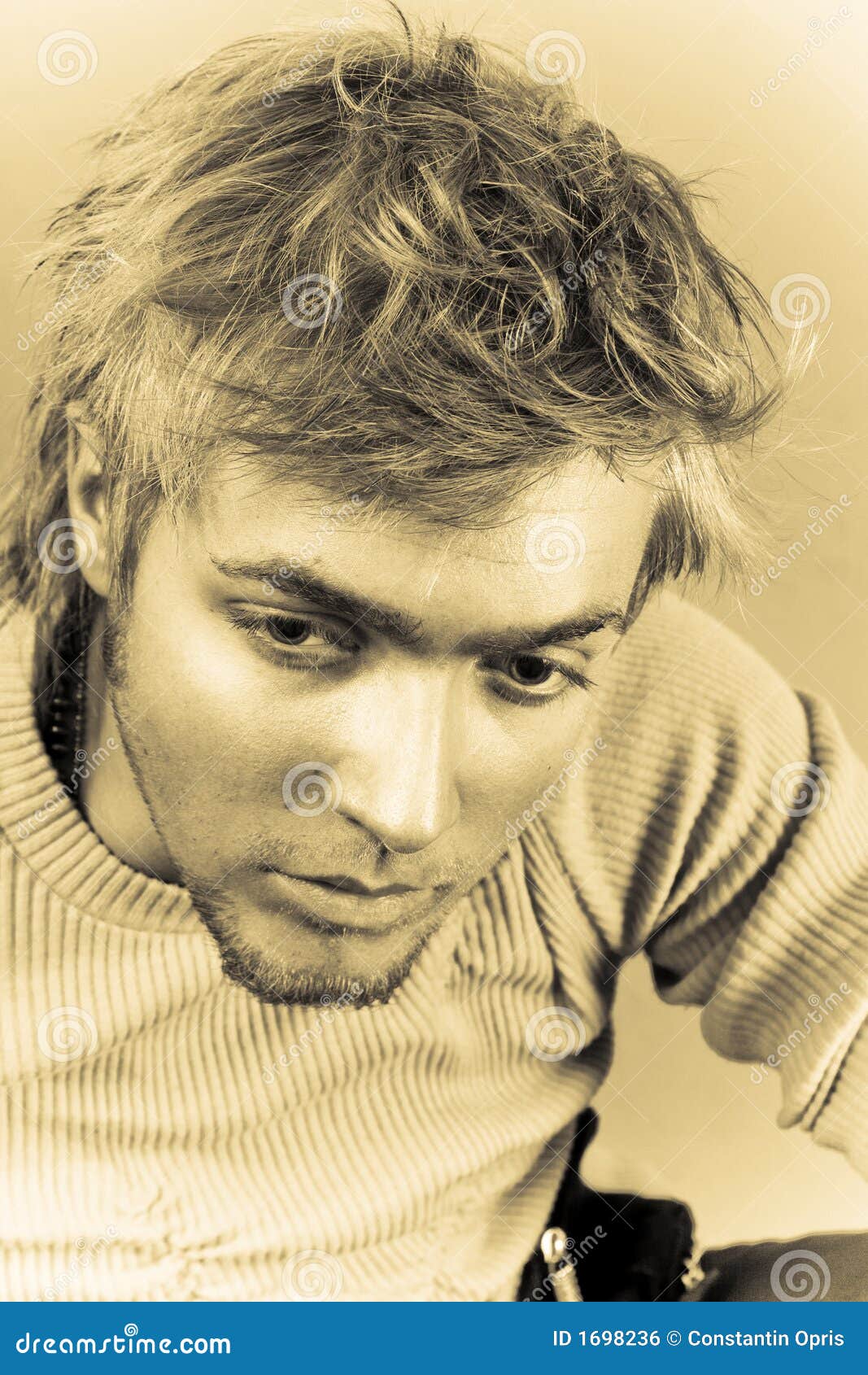 Man Lost in Thought stock photo. Image of distraction - 1698236