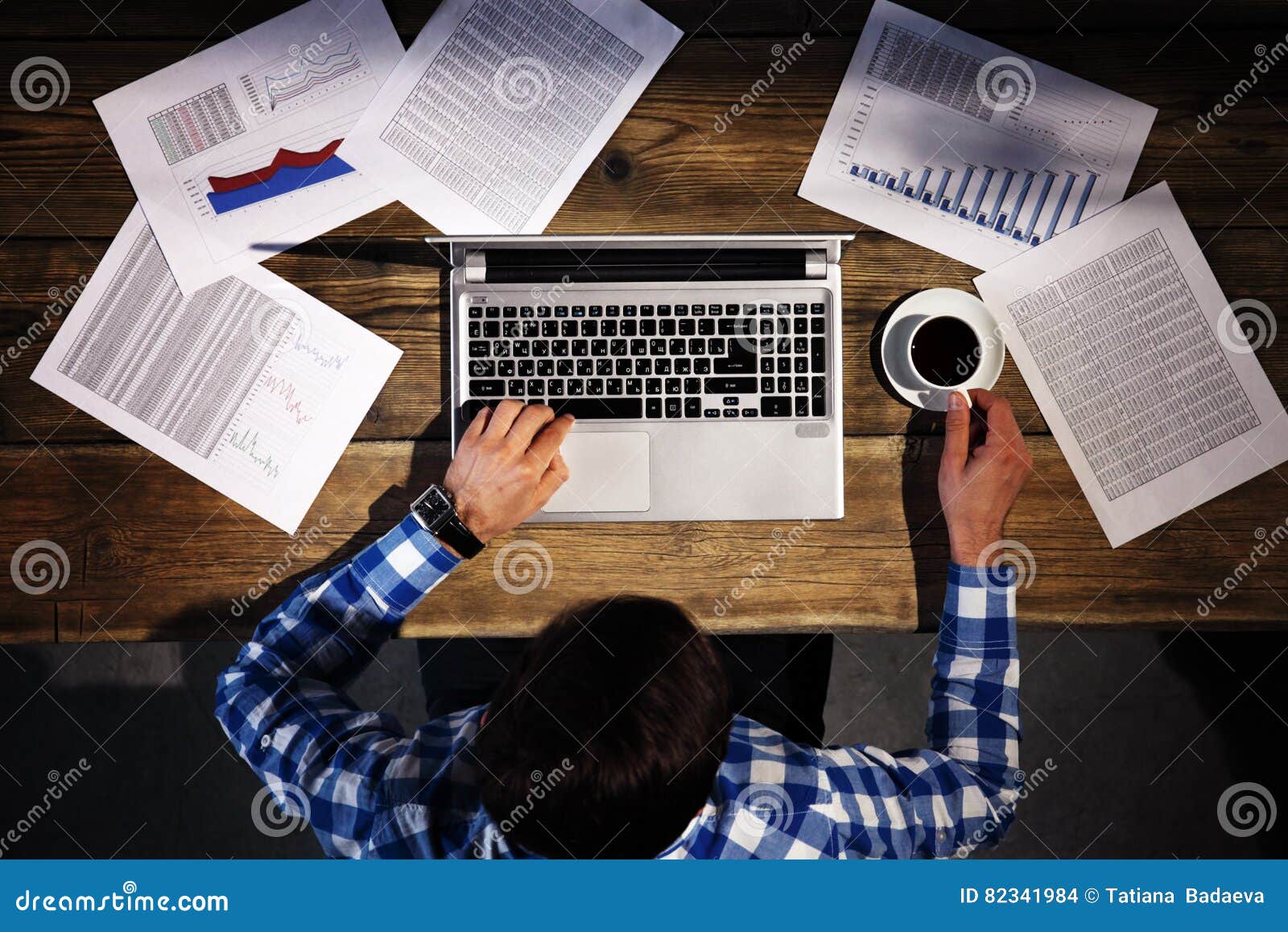 Man with lot of work stock photo. Image of table, paper - 82341984