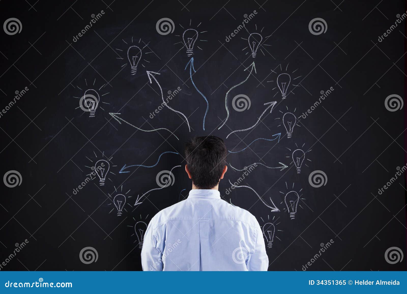 Man with Lots of Creativity Stock Image - Image of male, intellectual ...