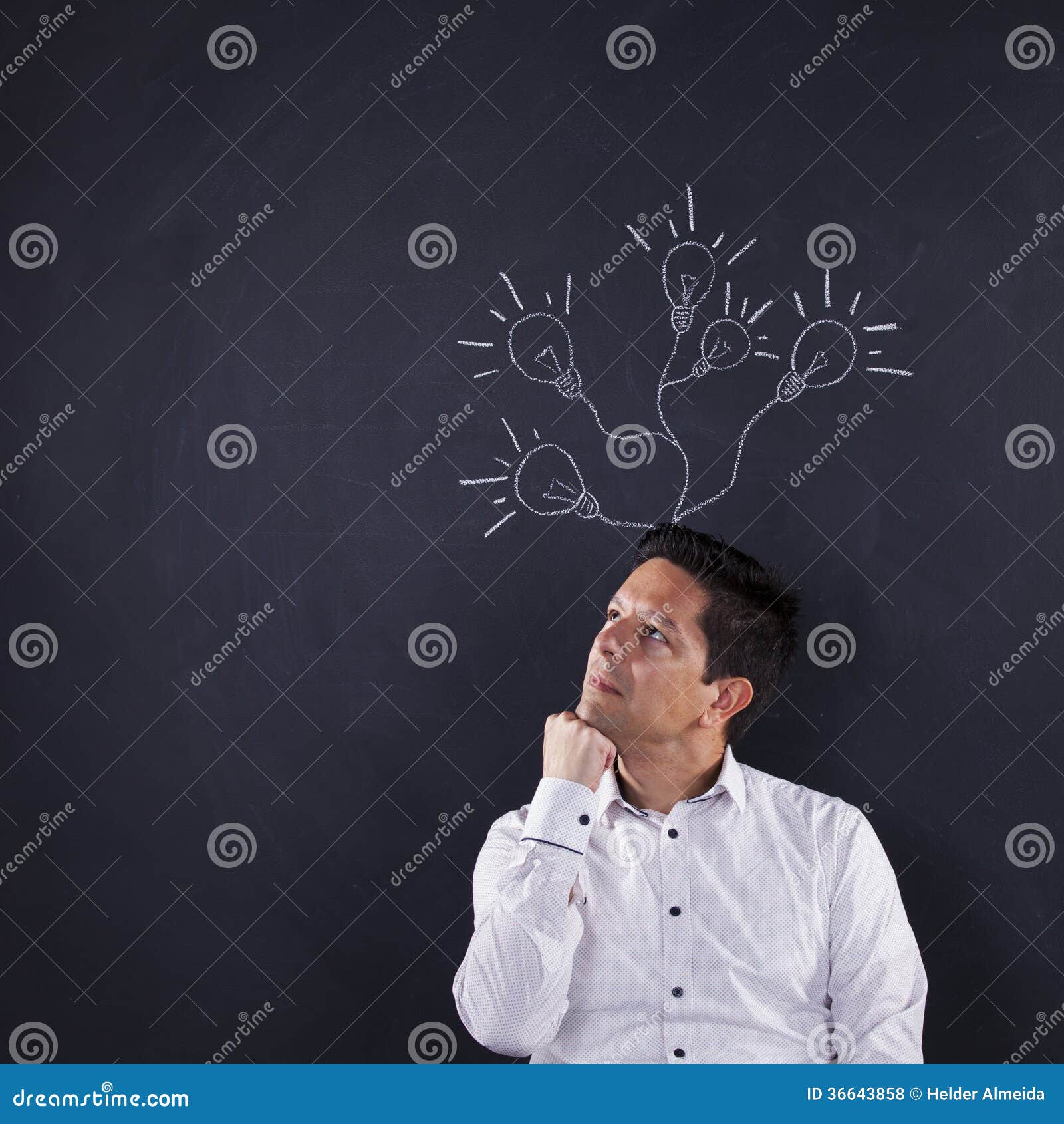 Man with Lots of Creativity Stock Photo - Image of handsome, creativity ...