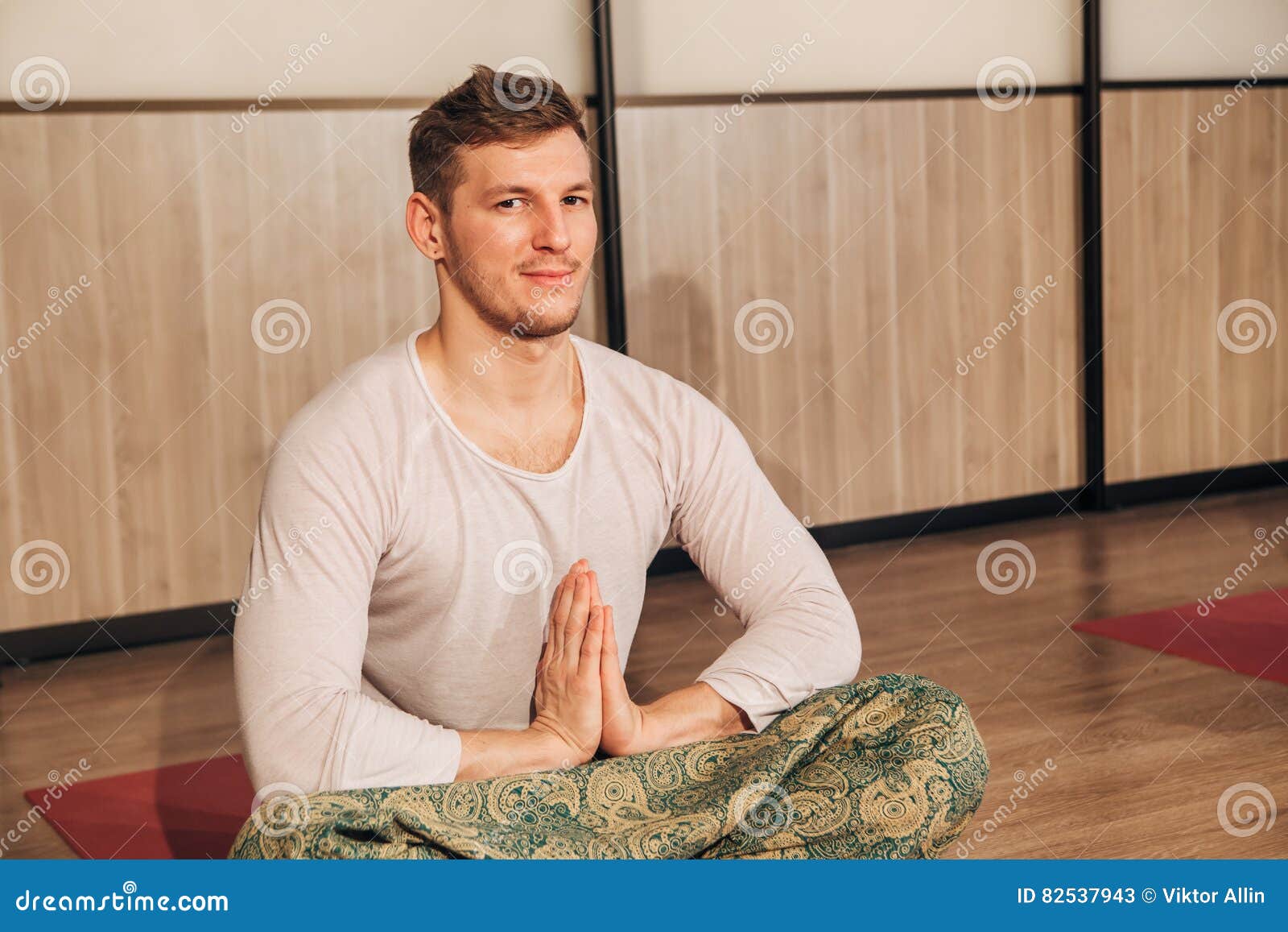 The Man in the Lotus Position Stock Image - Image of calm, lifestyle ...